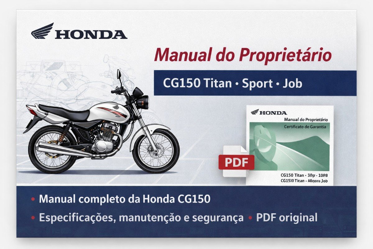 Manual da Honda CG150 Titan, Sport e Job em PDF (Download)