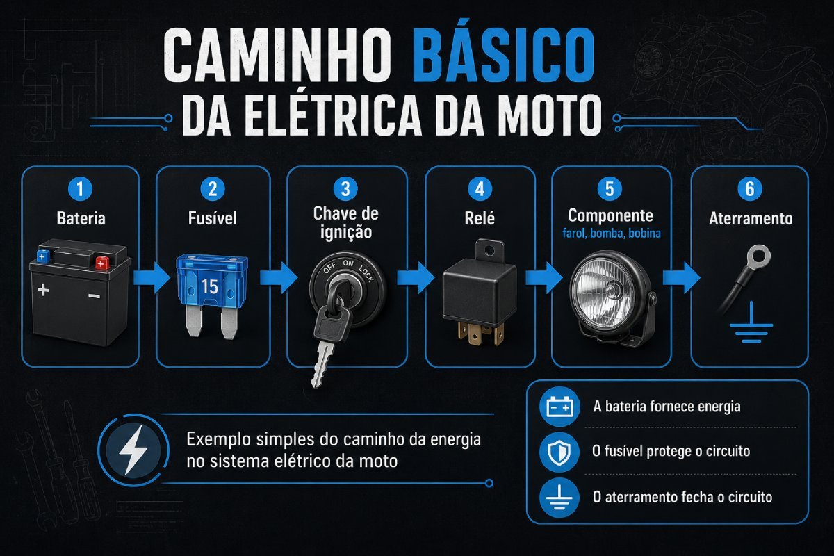 Como Ler Diagrama Elétrico de Moto: Cores dos Fios, Fusíveis e Relés